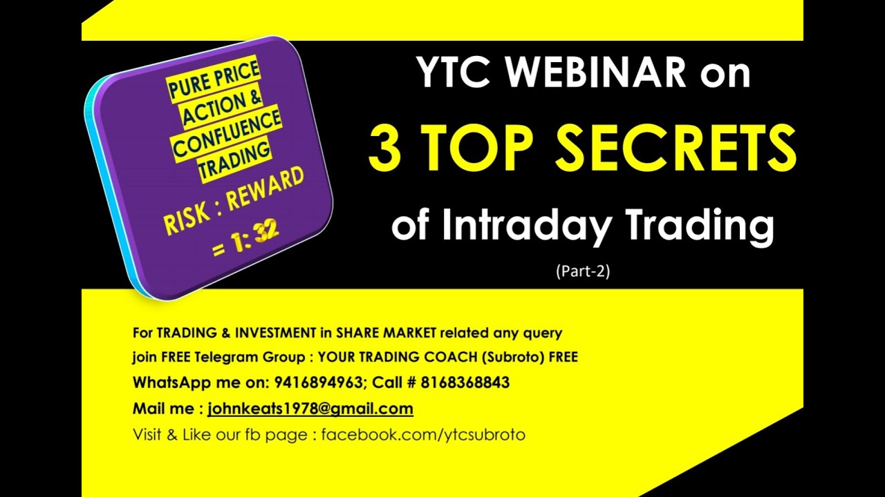 YTC WEBINAR 11th Jun'20 ON 3 TOP SECRETS OF INTRADAY TRADING Part 2 ...