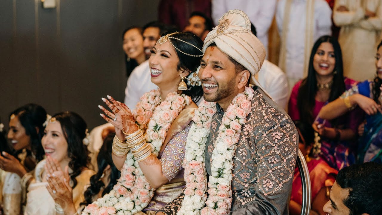 Couple react to their same day wedding edit - YouTube