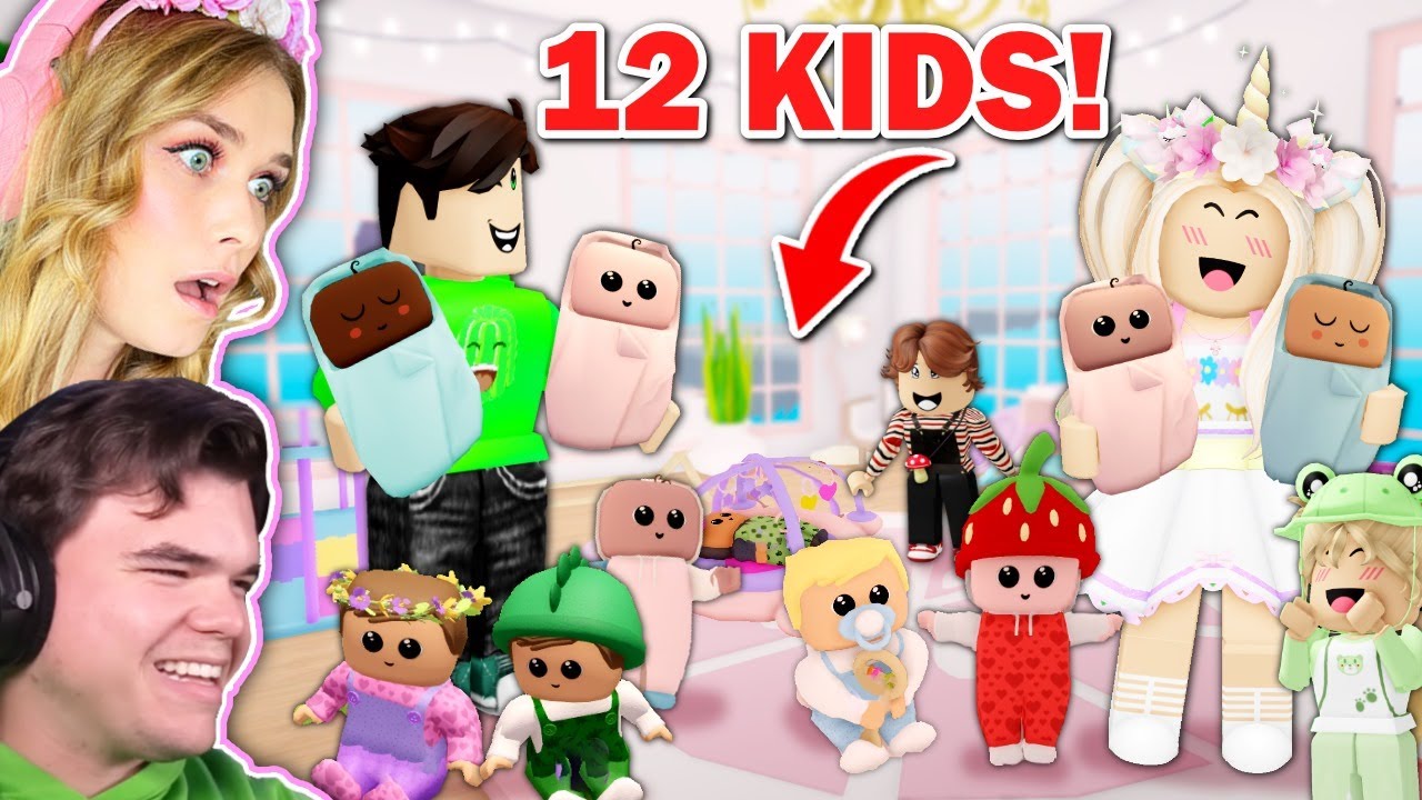I ADOPTED 12 KIDS With My BOYFRIEND! (Roblox) - YouTube