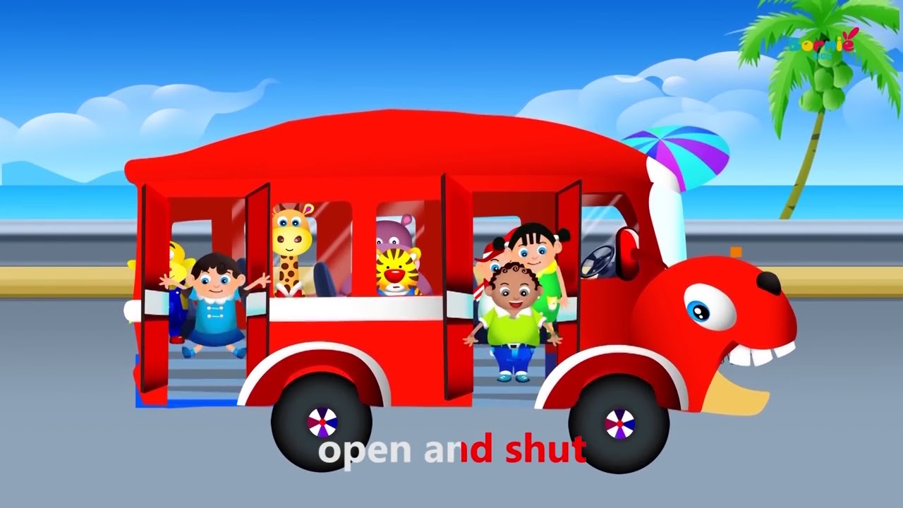 The wheels on the bus Kids Songs With Lyrics Cartoons Rhymes & Songs ...