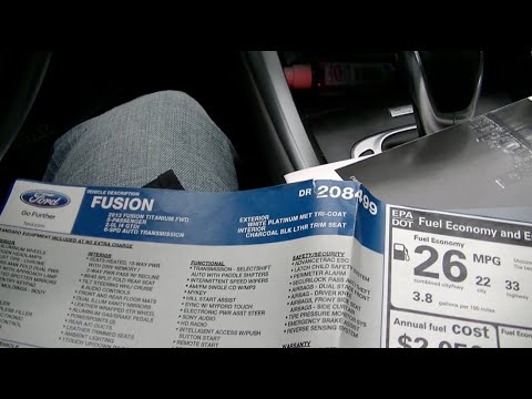 2013 Ford Fusion Titanium Books & Window Sticker - YouTube