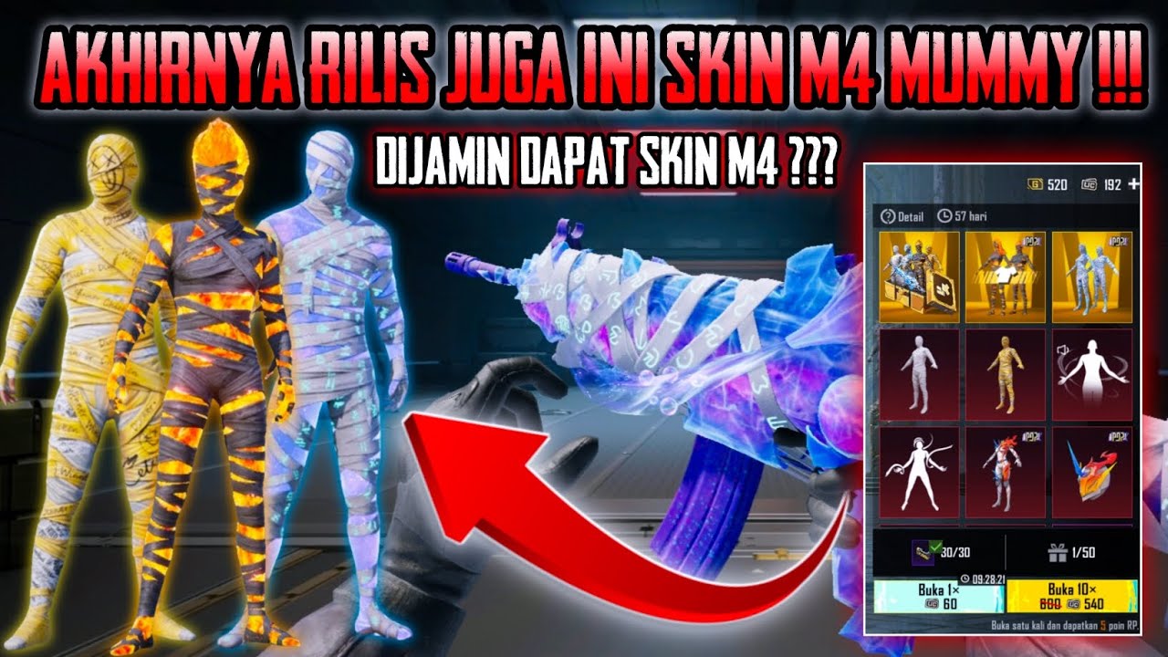 GACHA SKIN MUMMY API TERBARU DI PUBG | REVIEW SKIN M416 MUMMY BIRU TERBARU | PUBG MOBILE 3.2 ...