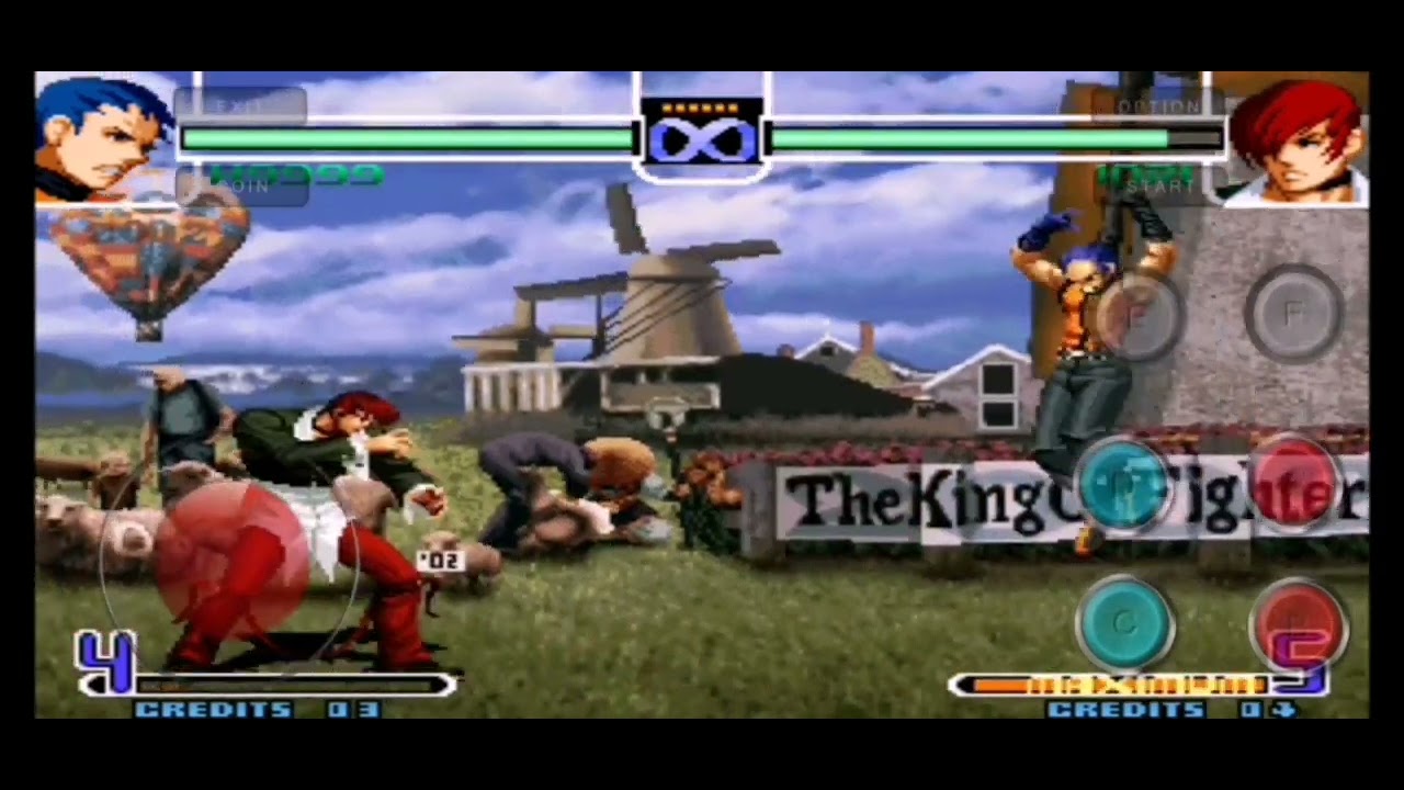 como configurar los botones E y F en kof 2002 para android - YouTube