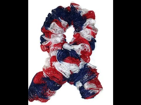 How to Loom Knit a Ruffle Scarf Beginning to End - YouTube