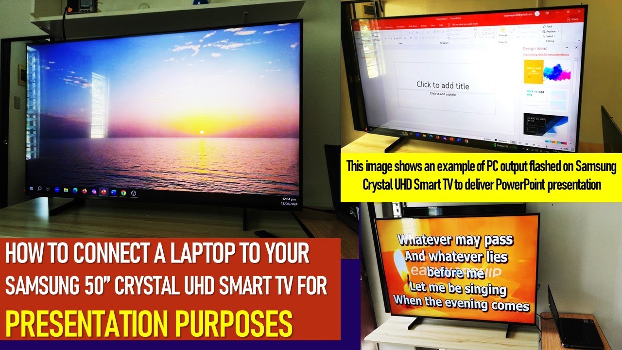 Connecting a Laptop PC to Samsung 50" Crystal UHD TV UA50DU7000G for ...