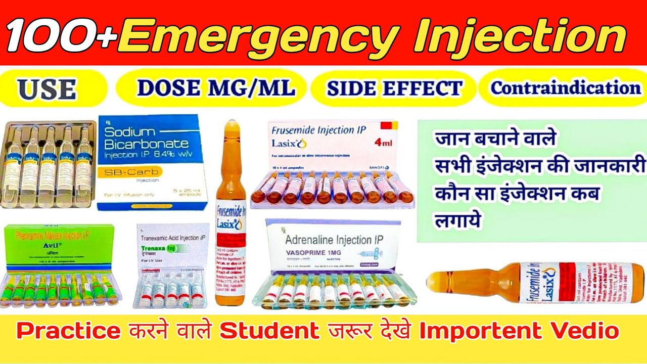 Emergency Injection||Emergency medicines||Emergency Drugs Name||List ...