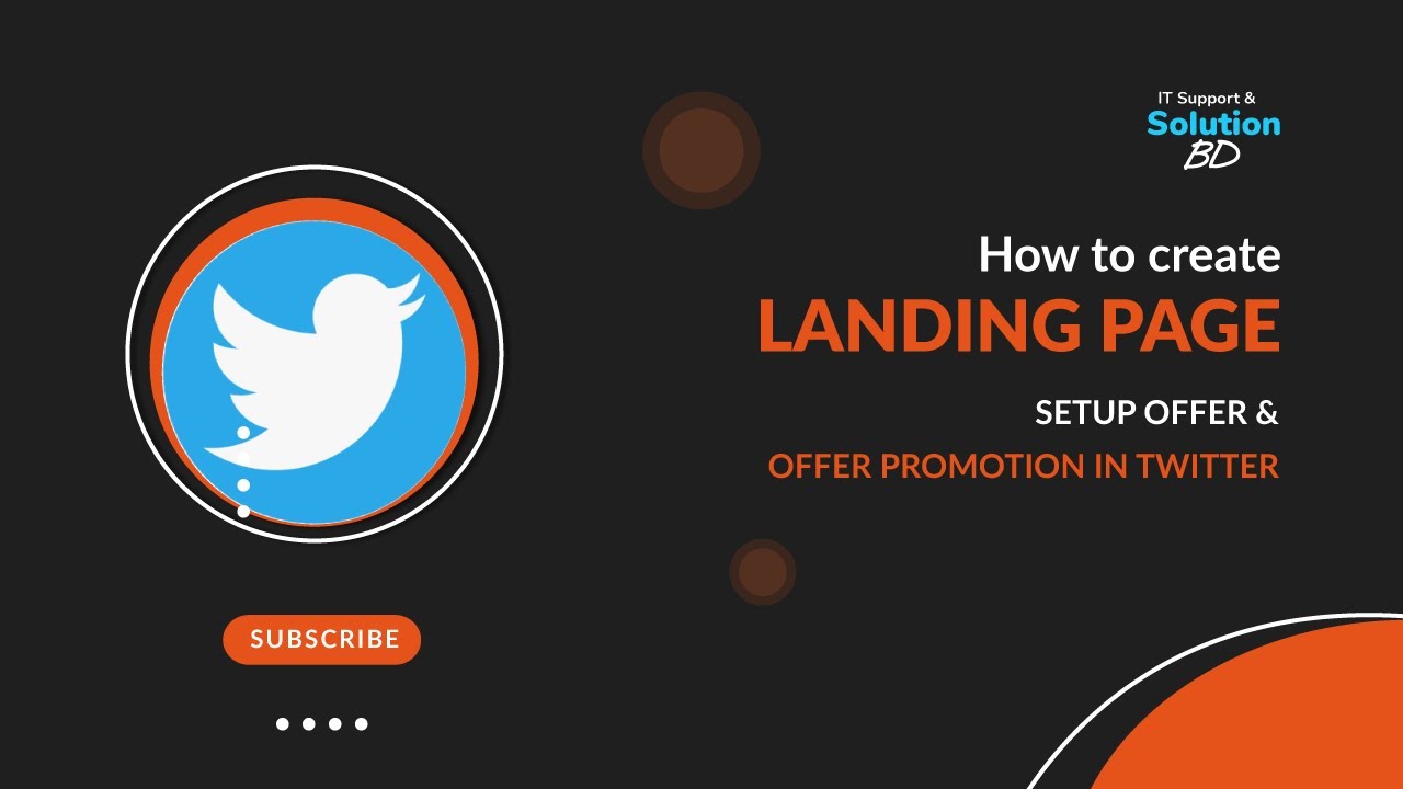 Create Landing Page, Setup Offer and Offer Promotion in Twitter - YouTube