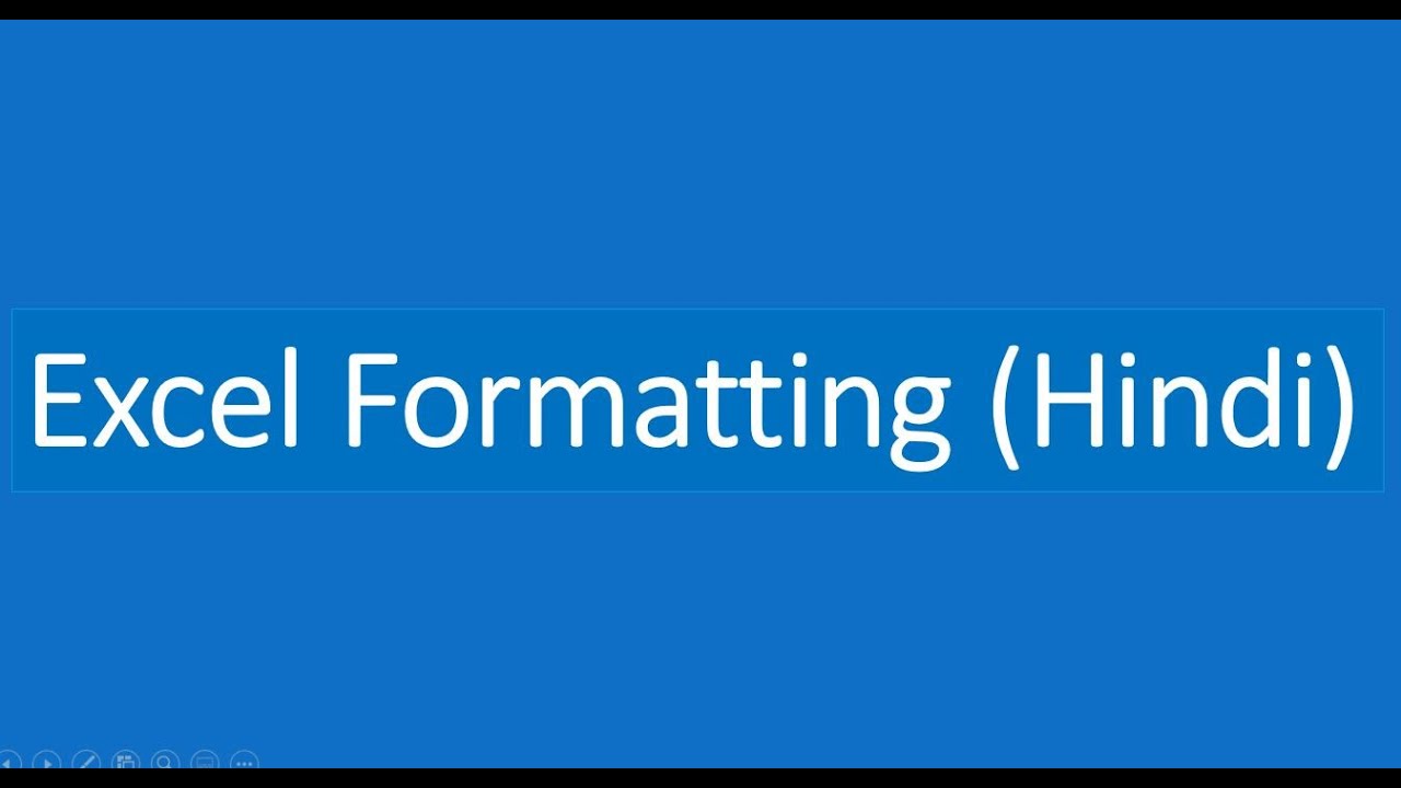 Module 2 Excel Formatting - YouTube