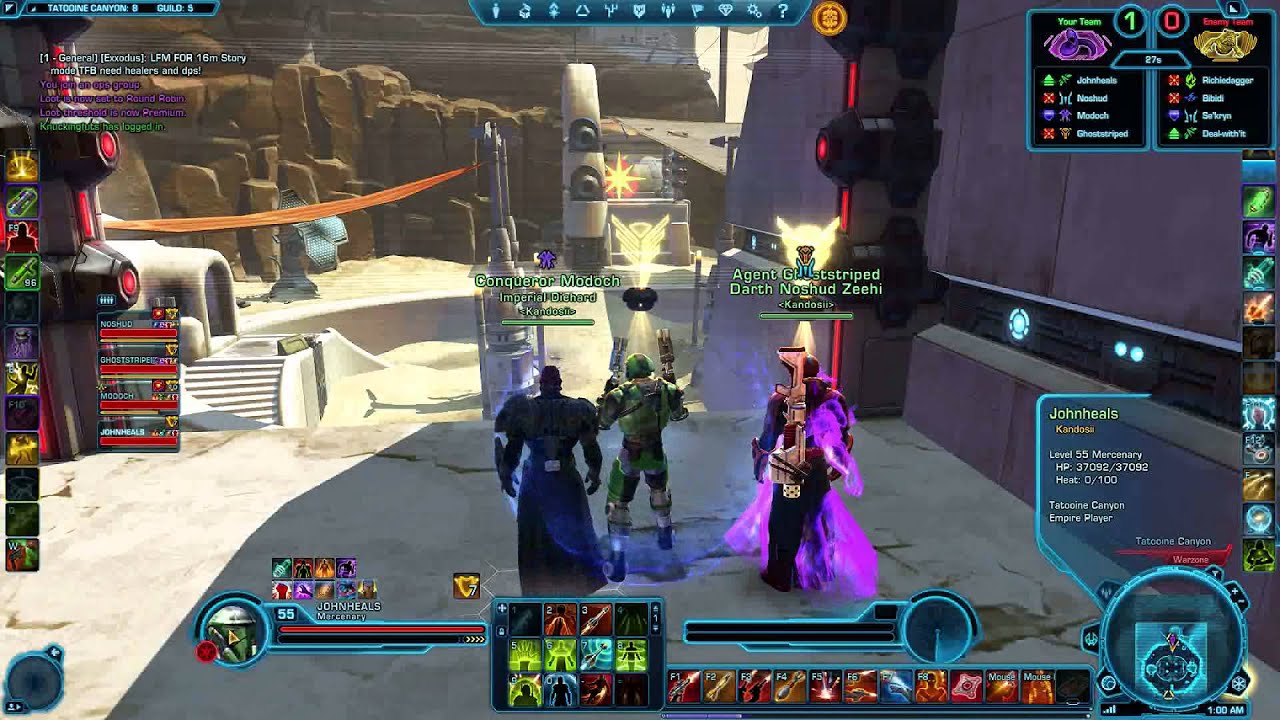 SWTOR Ranked PvP - Johnheals (Mercenary Bodyguard) Part 1 - YouTube