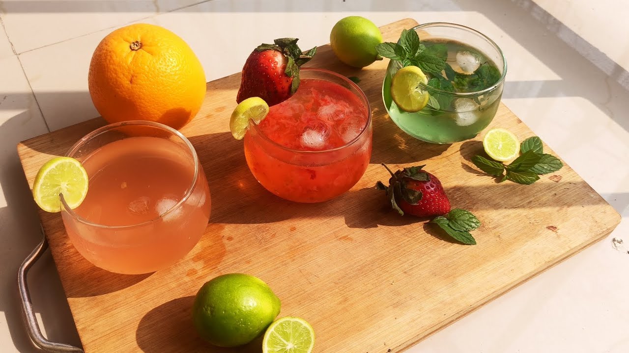 Refreshing lemonade trio^^. With only 3 ingredients! - YouTube