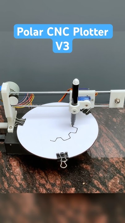 Polar CNC Plotter V3 #arduinodiy #arduinoproject #diy #3dprinting #easy #robotics #engineering ...