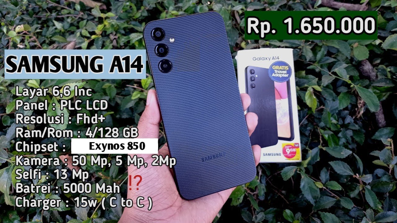UPDATE HARGA⁉️REVIEW SAMSUNG A14 RAM 4/128 FULLSET ORIGINAL‼️ - YouTube