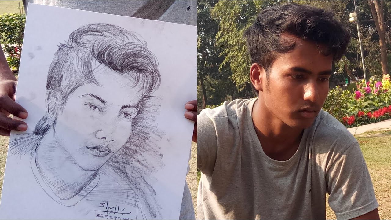 #2 Live Drawing at Public place - YouTube