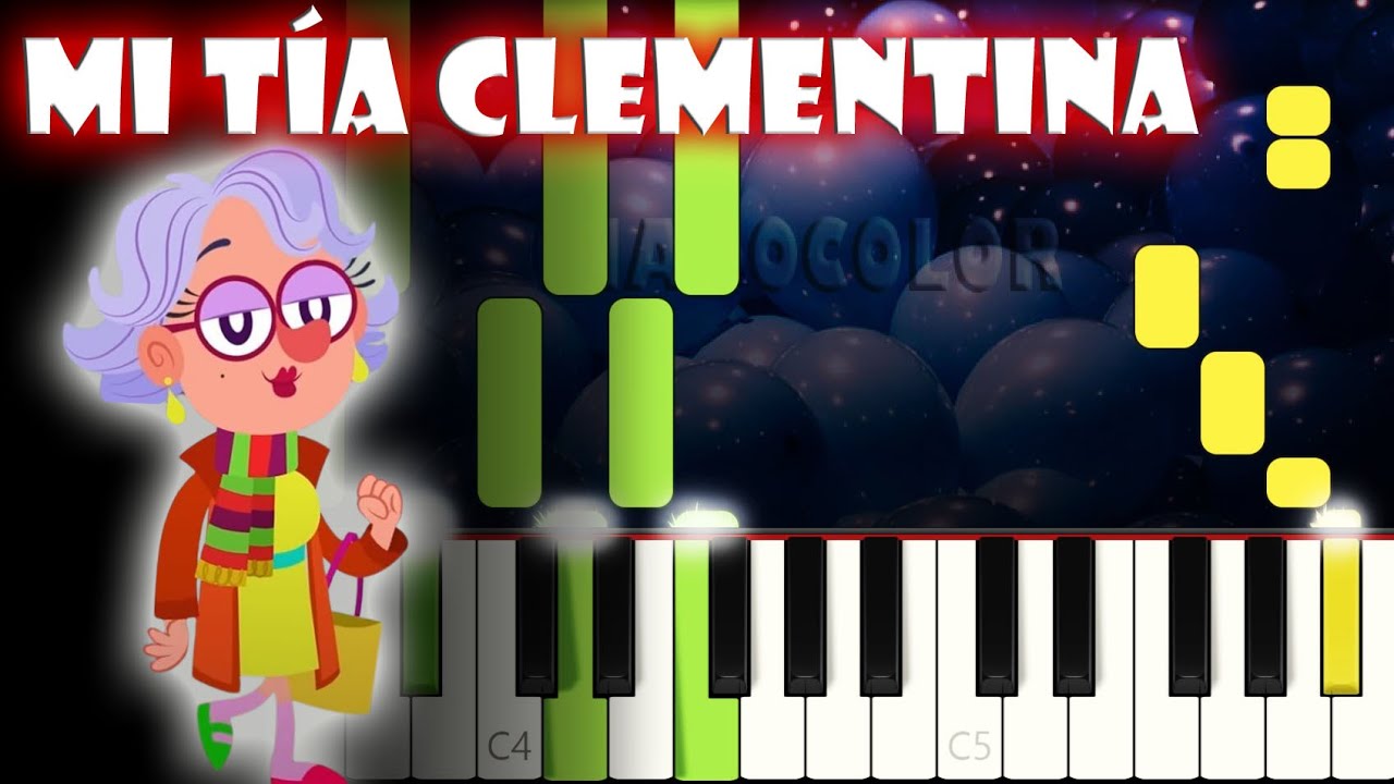 La Marcha de mi Tía Clementina | Piano Cover | Tutorial | Karaoke - YouTube