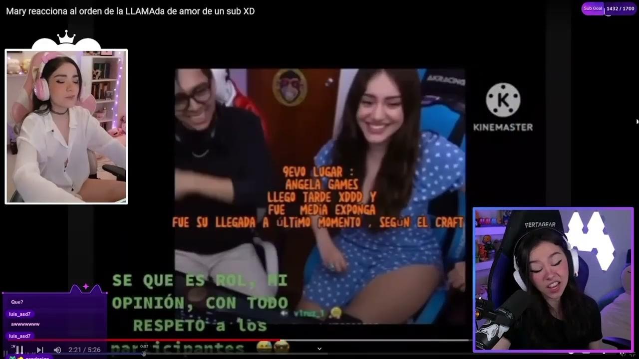 Mictia reacciona a Mary reaccionando al orden de la llamada de amor de un sub :v - YouTube