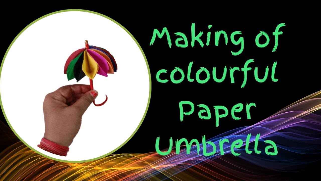 Making of Colourful Paper Umbrella how to make a paper umbrella easy ...