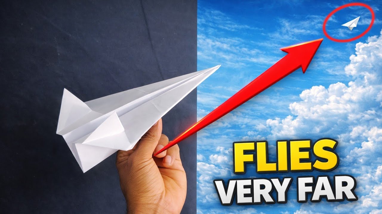 Ultimate Paper Plane That Flies Very Far ️ | Easy Paper Airplane - YouTube