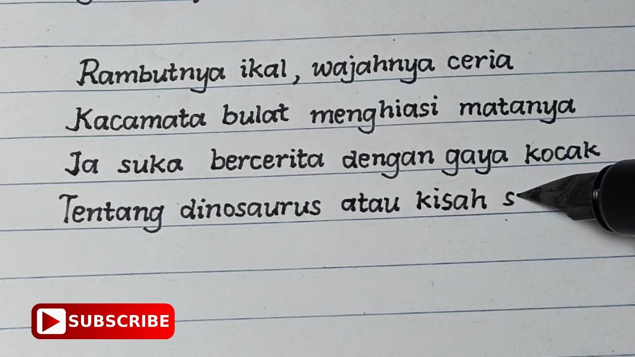 Tulisan Tangan Bagus, Rapi, Indah dan Bersih | Puisi untuk Guru ...