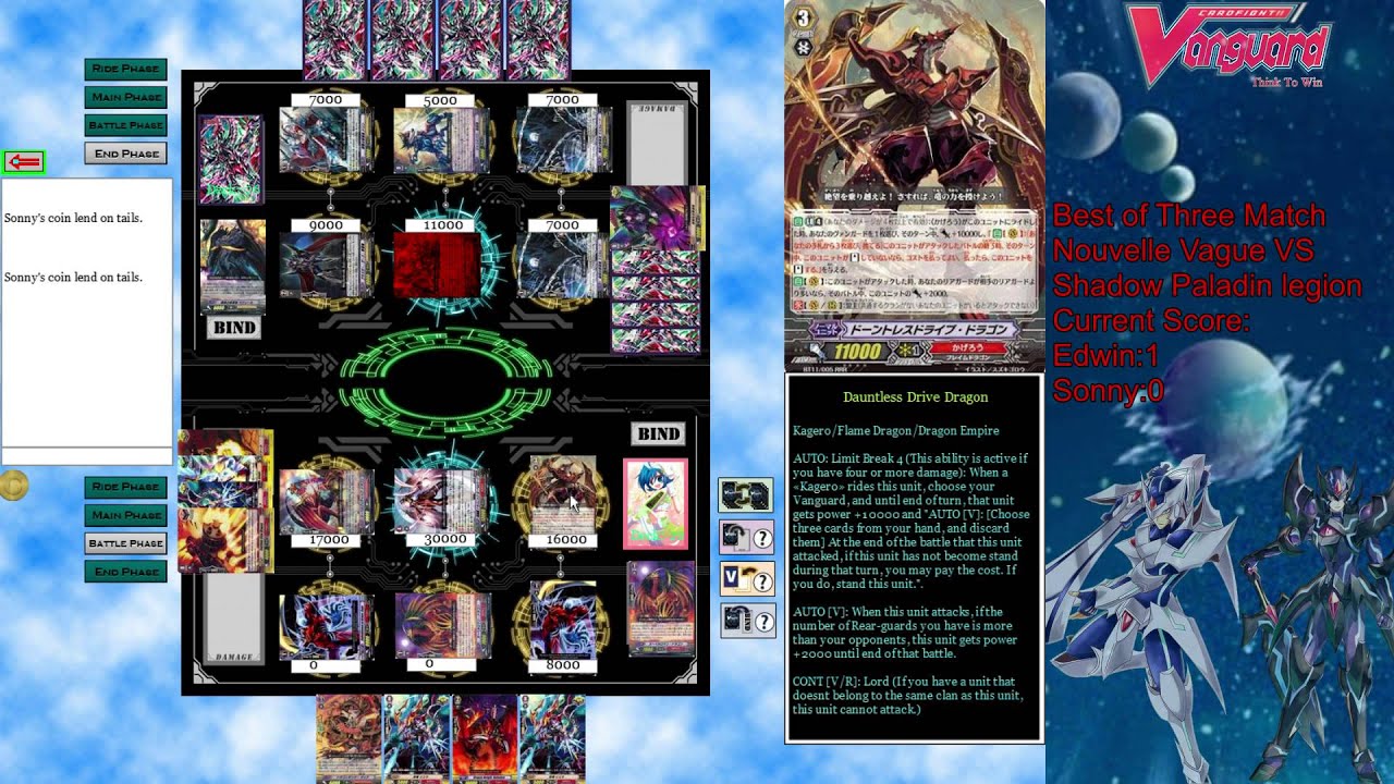 Cardfight Vanguard!!! - Dragonic Nouvelle Vague vs Revenger, Phantom ...