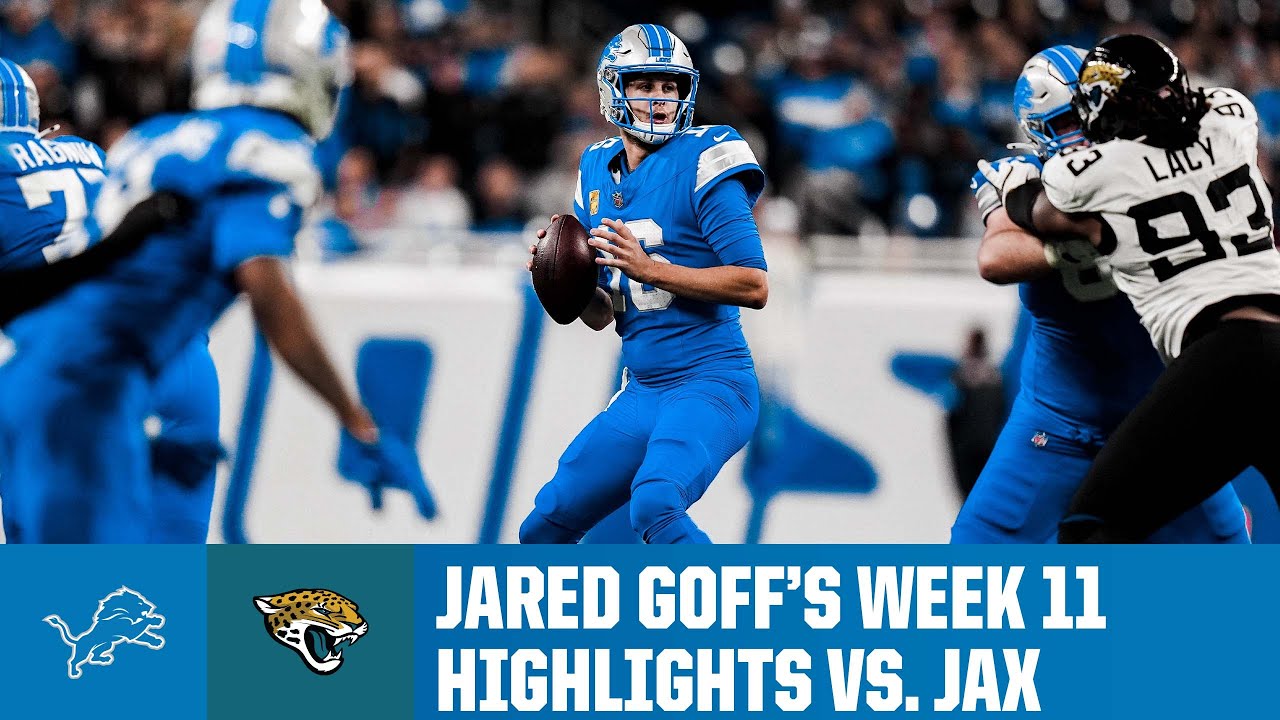 The best from Jared Goff's ELITE 412-yard game | Lions vs. Jaguars ...