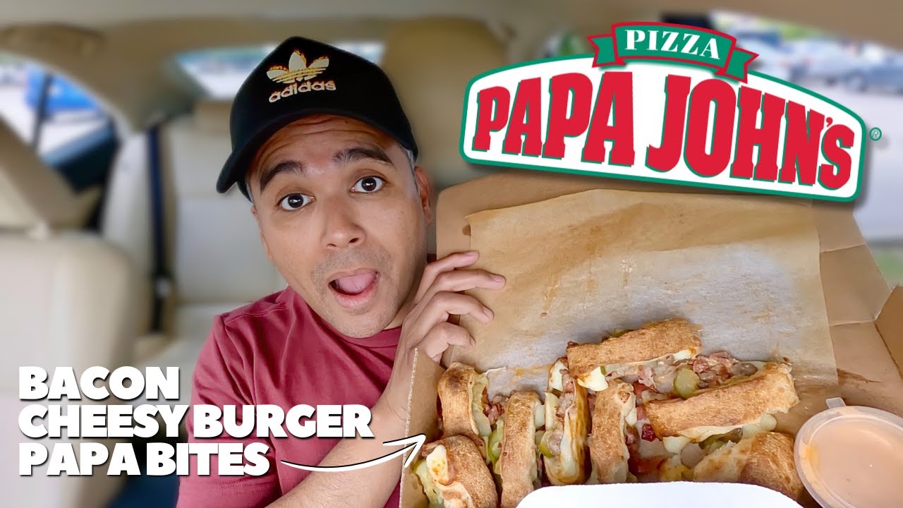 Papa John's® Bacon Cheesy Burger Papa Bites - YouTube