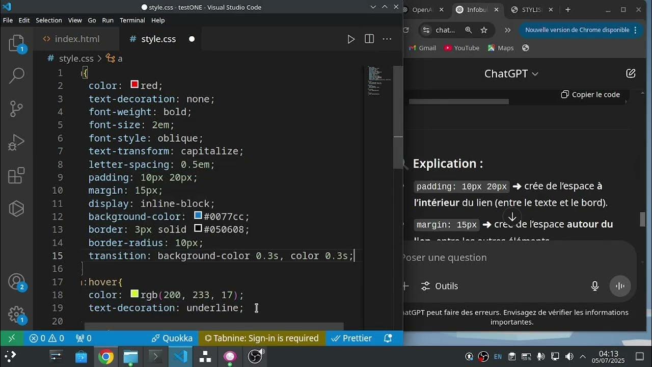 CSS Transition et Border-Radius : Effets Visuels sur des Liens en Direct avec VSCode - YouTube