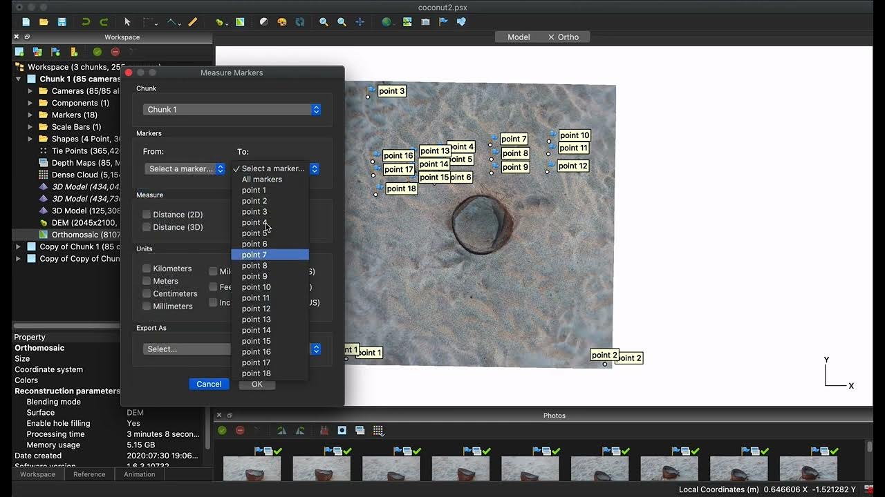 Addtools For Metashape Measure Markers Youtube