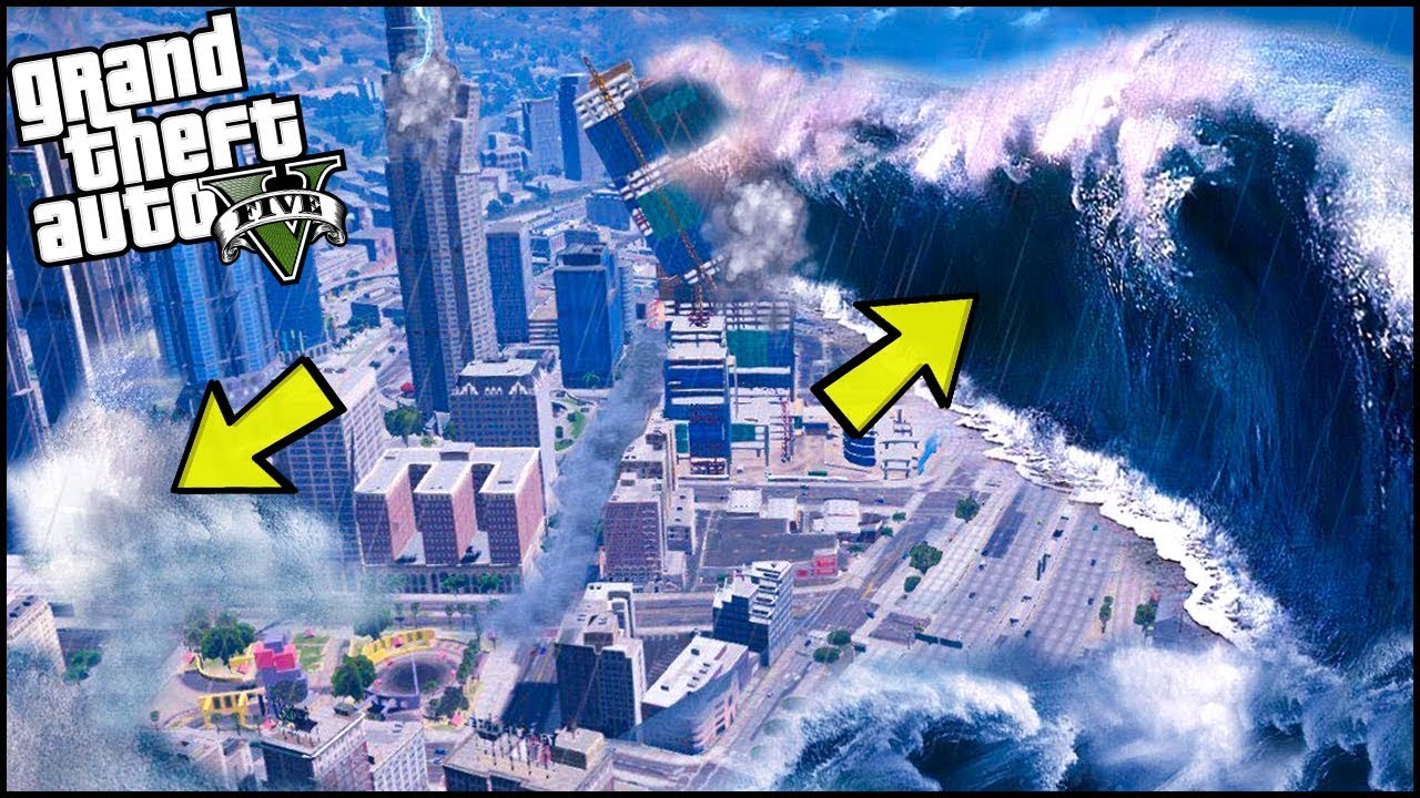 TSUNAMI IMMENSO SOMMERGE LOS SANTOS!! GTA 5 ITA - YouTube