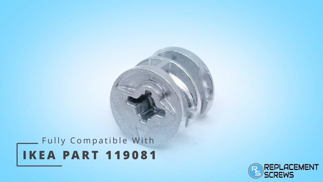 Spiral Cam Lock Nuts Compatible with IKEA 119081 (BILLY Bookcase) - YouTube