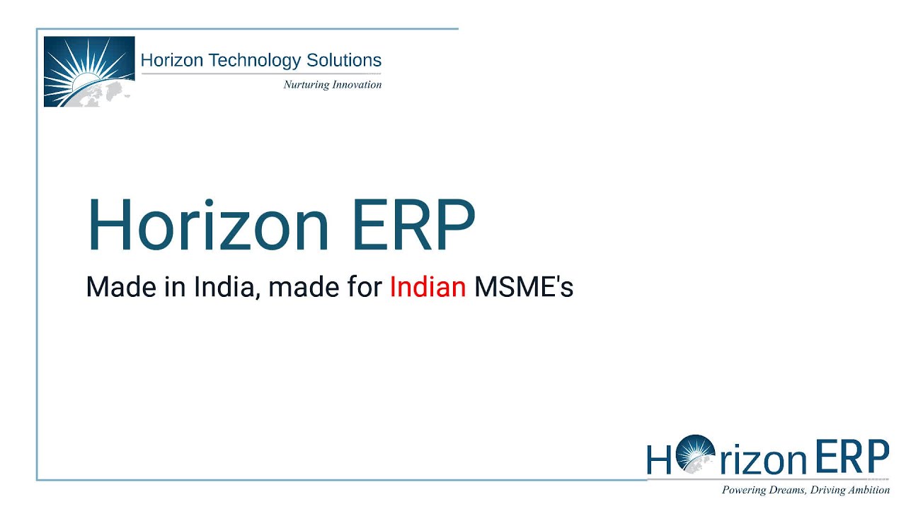 Horizon ERP is an end to end ERP software solution for distribution ...
