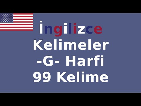 G Harfi ile Başlayan İngilizce Kelimeler (99 Kelime)
