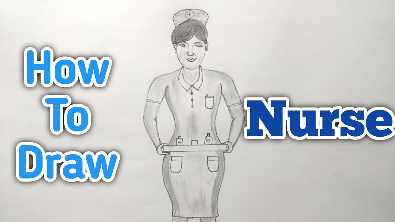 How to draw Nurse easy 💙|| Drawing : tutorial ~Nurses Day ...