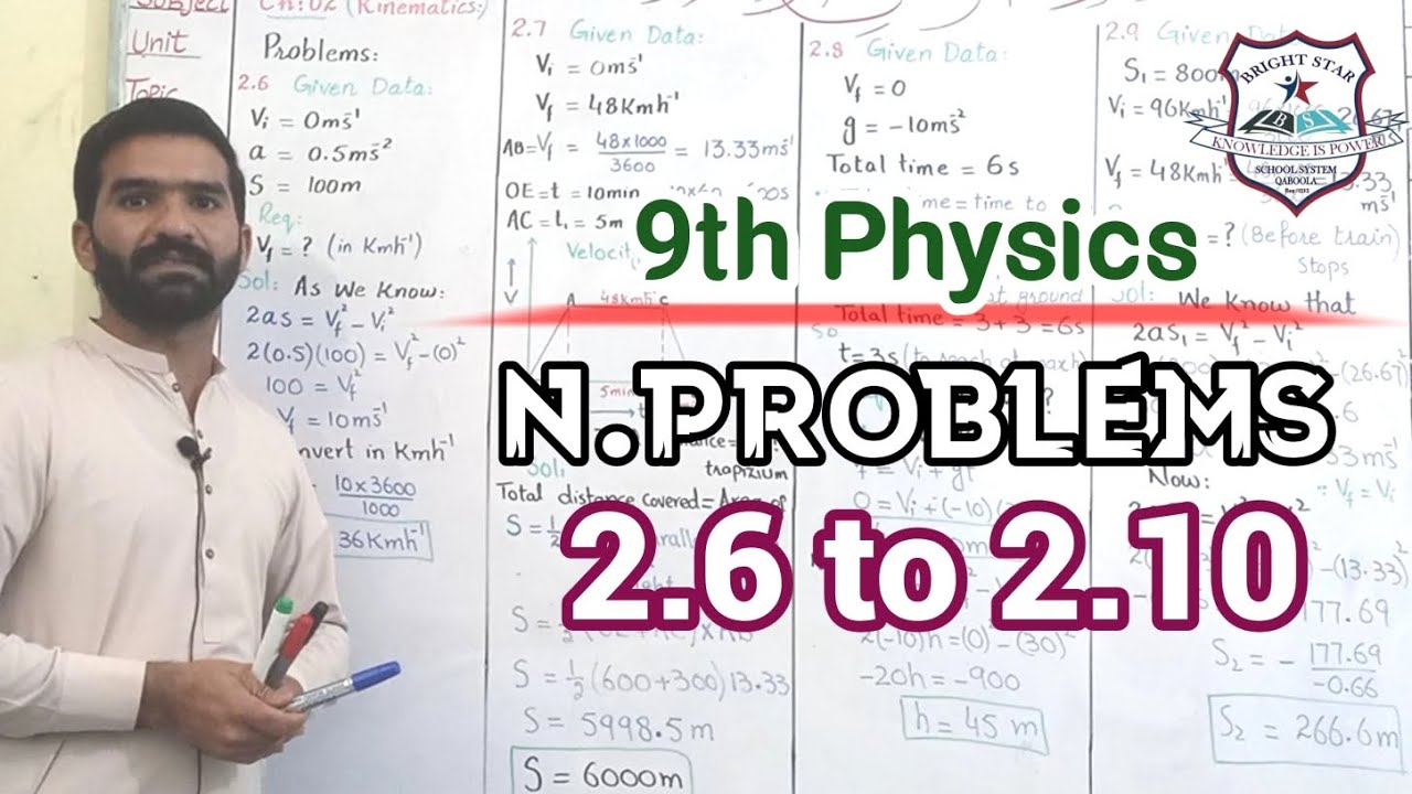 Numericals ninth Physics | chapter no.2 | N.Problem 2.6 to 2.10 | # ...