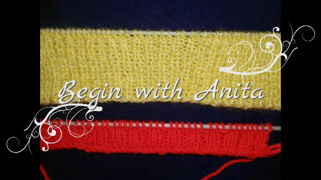 tutorial 17- Basic border knitting for beginners/how to CAST ON /2x1 ...