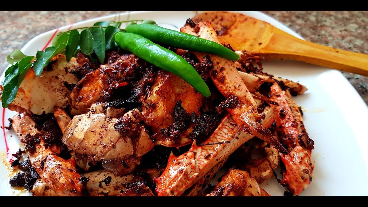Njandu Fry/Njandu Ularthiyath / How to prepare CRAB FRY - YouTube