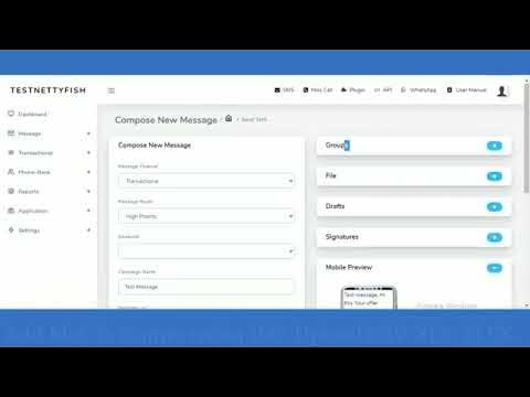 How to send SMS in SMPP Panel? | Bulk SMS | SMS API | Nettyfish Solutions - YouTube