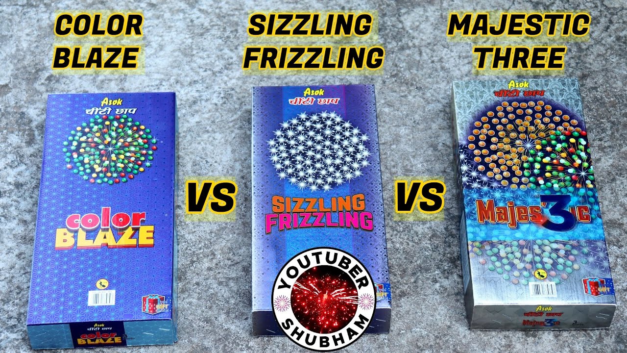 Asok Fireworks Sky Shot Testing - Color Blaze, Sizzling Frizzling ...