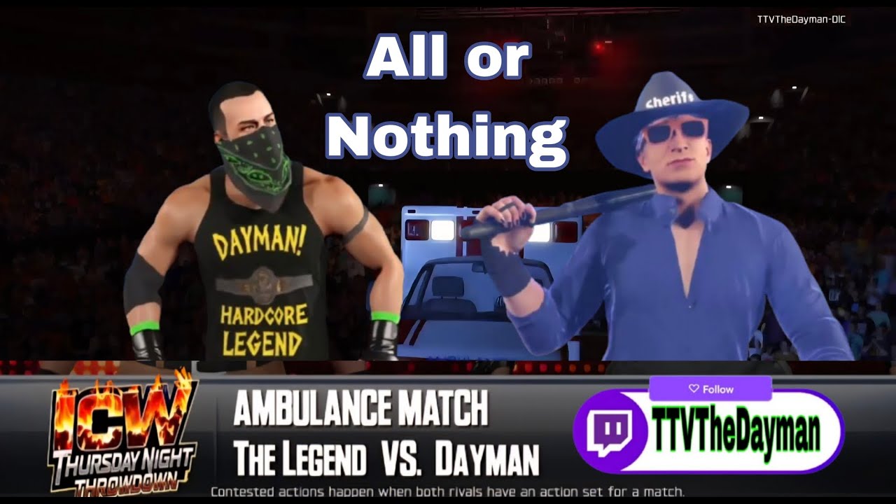 ICW Dayman VS The Legend All or Nothing Ambulance Match - YouTube