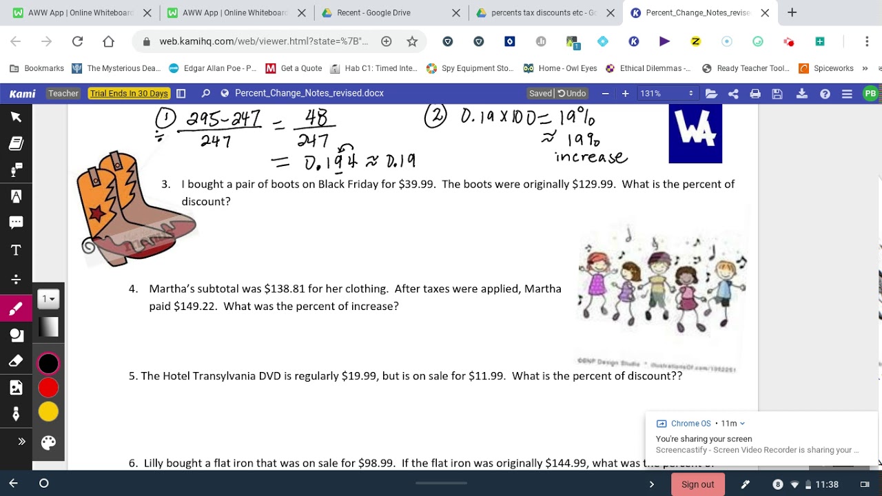 Finding a percent of increase or decrease - YouTube