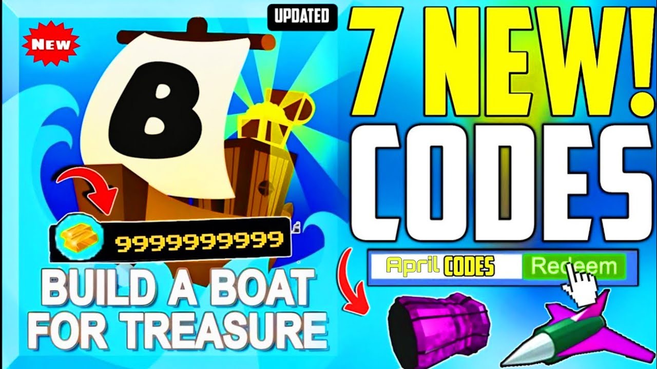 ⚠️New⚠️CODES⚡BUILD A BOAT FOR TREASURE ROBLOX CODES - BABFT CODE - YouTube