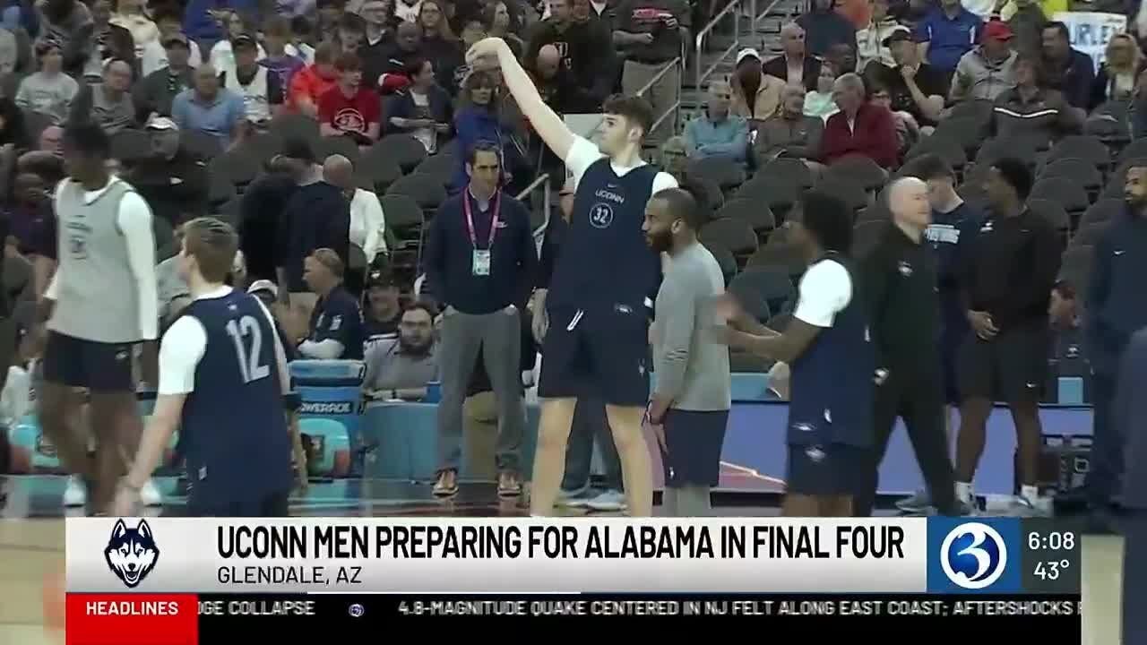 UConn men's basketball set to take on Alabama in the Final Four - YouTube