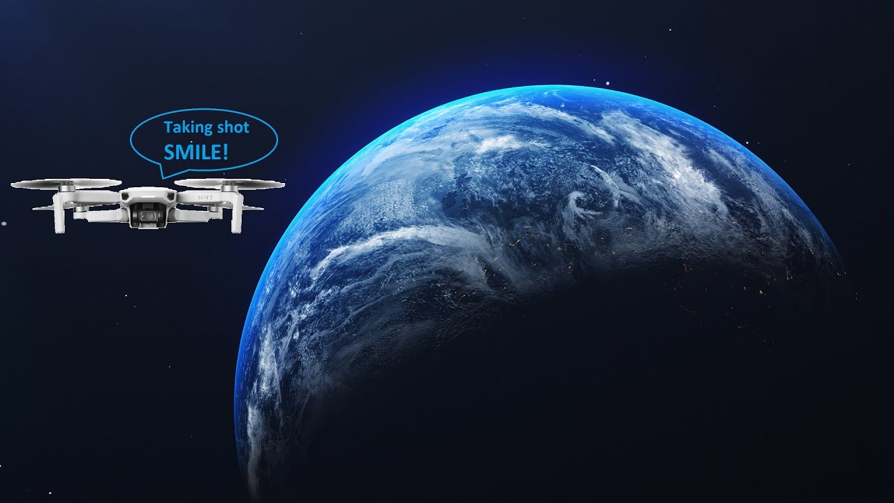 World's first flight with drone in space - YouTube