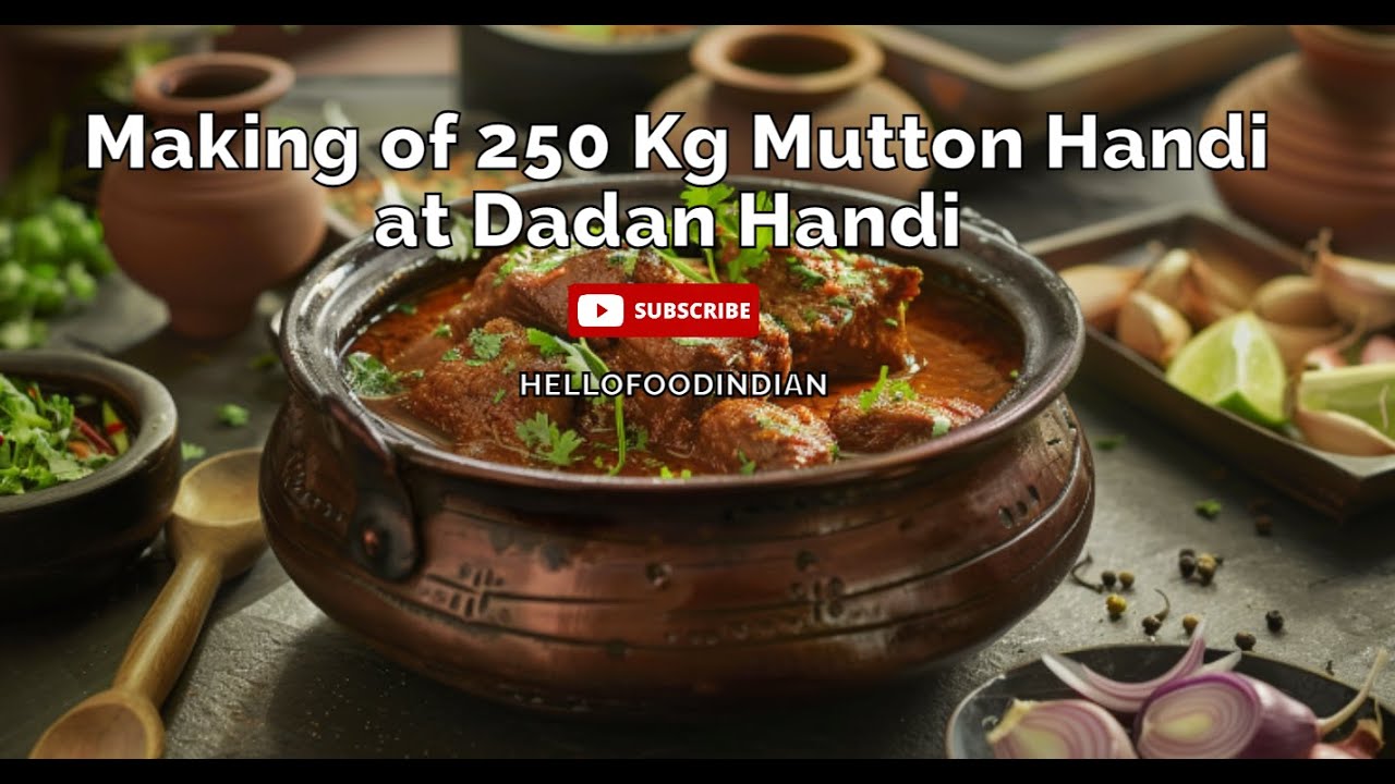 Making of 250 Kg Mutton Handi at Dadan Handi Hotel in Patna Bihar ...