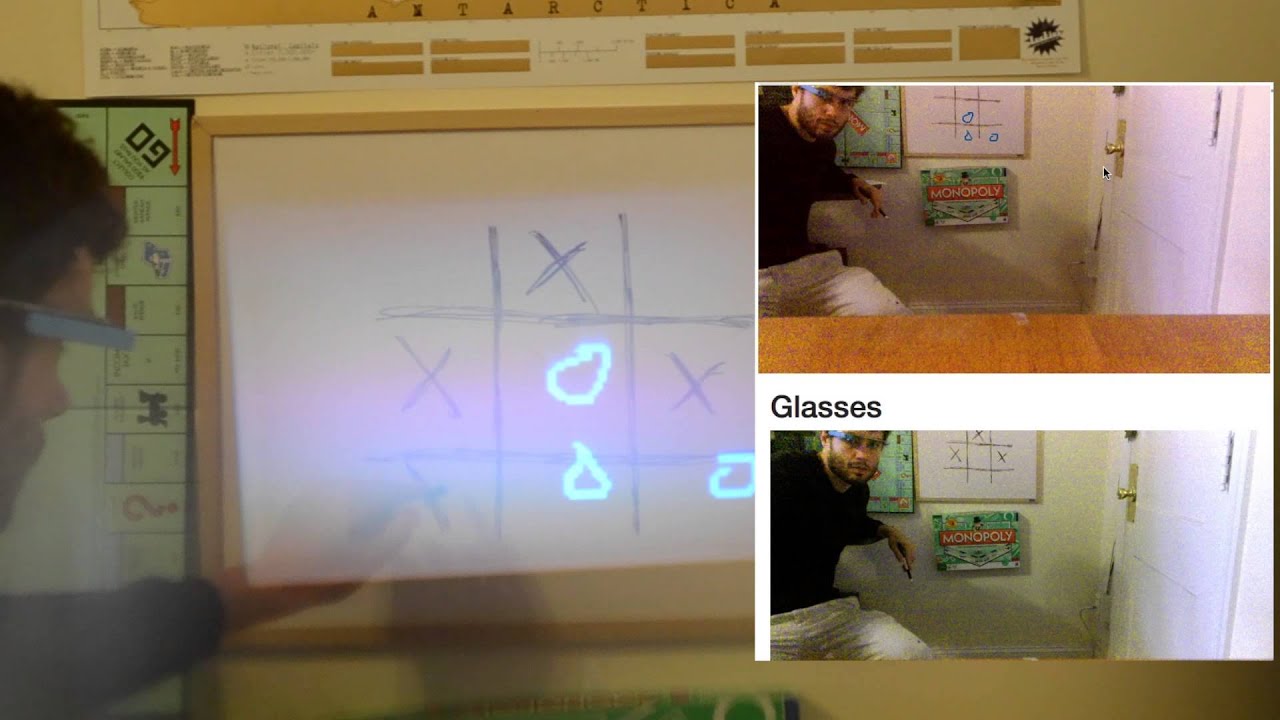 Interactive Augmented Reality using Google Glass - YouTube