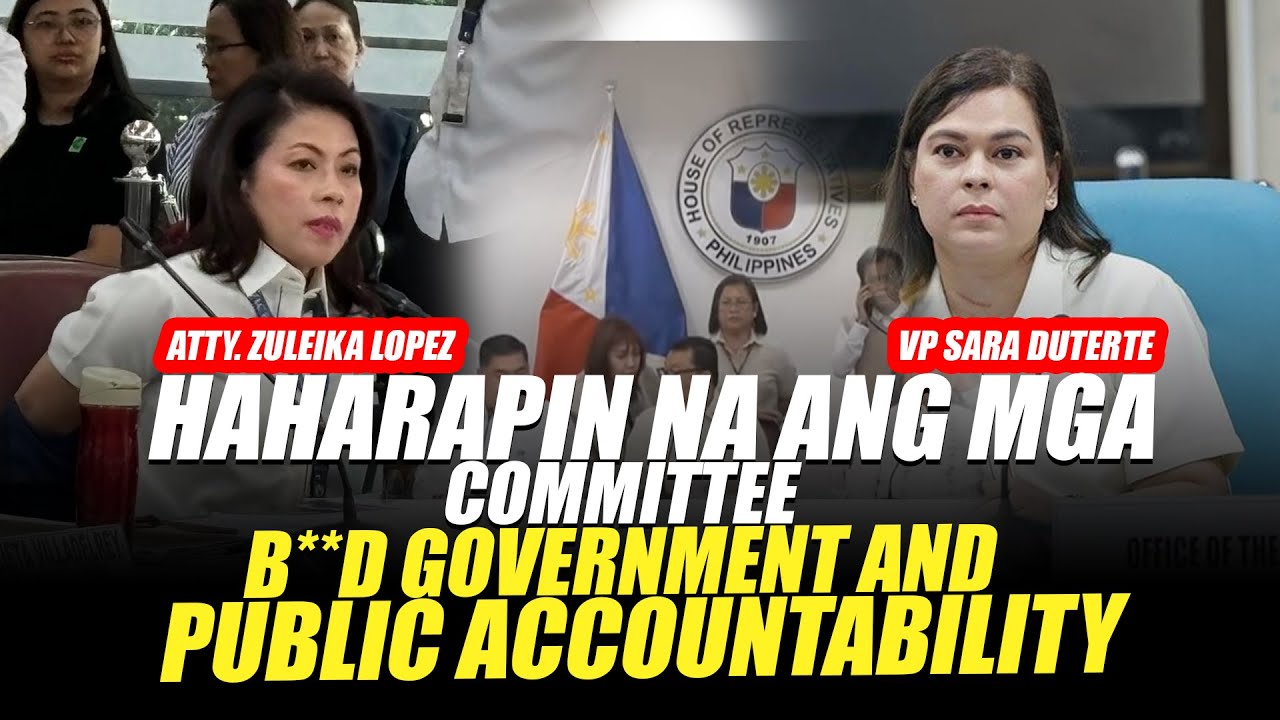 LIVE! VP SARA DUTERTE AT ATTY. ZULEIKA LOPEZ HAHARAPIN NA ANG b**D GOVERNMENT COMMITTEE PART 2 ...