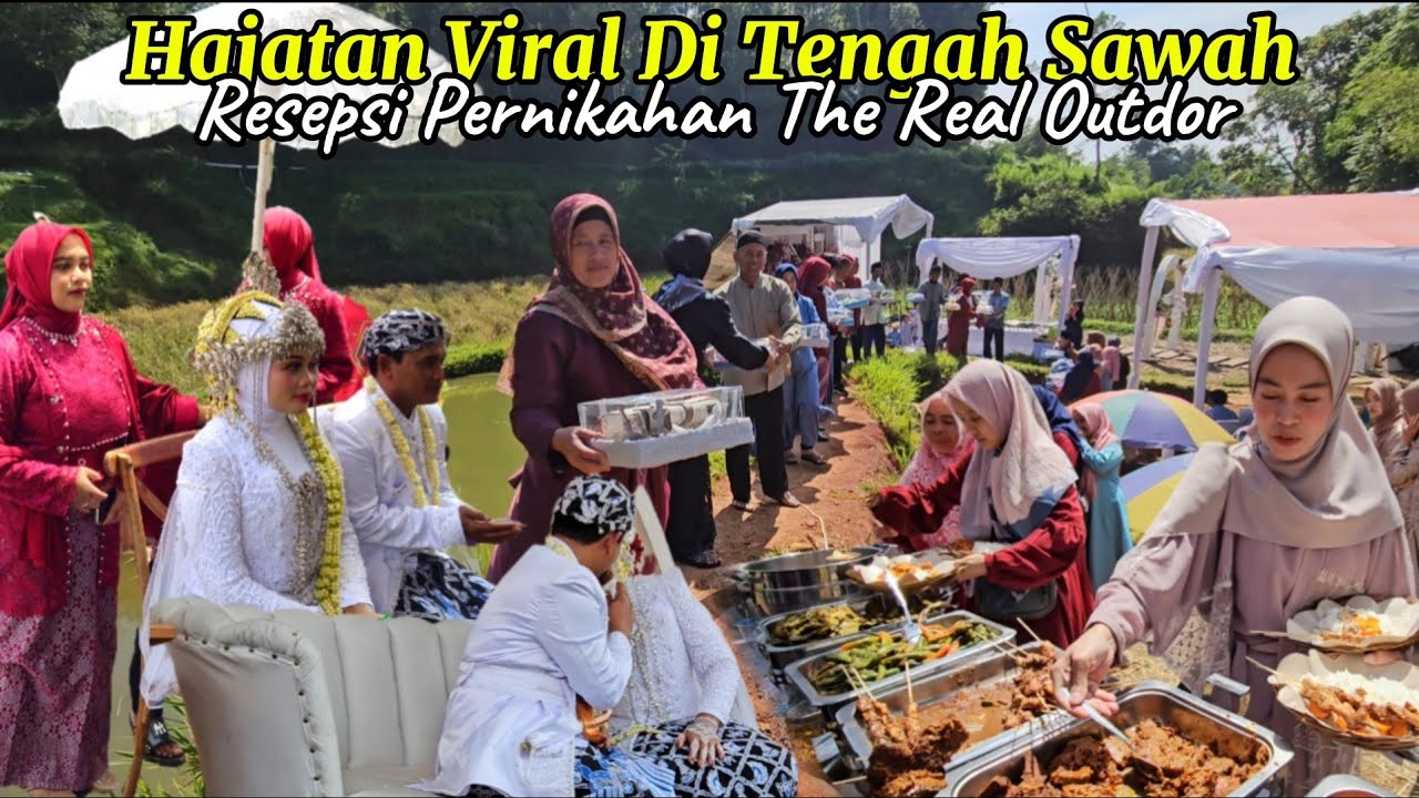 Hajatan Di KAMPUNG !! Resepsi Pernikahan Di TENGAH SAWAH - YouTube