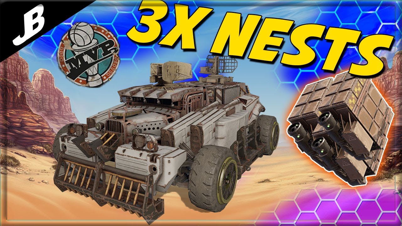 The ULTIMATE Defense. Triple Nest Homing Rocket Volley - Crossout ...