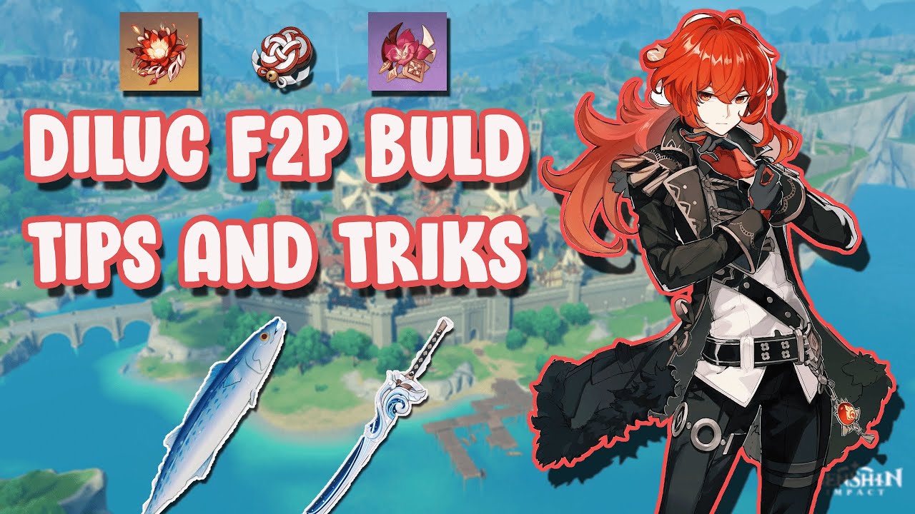 Diluc F2P Build, Tips and Trik sang Mantan Tier S! | Genshin Impact ...
