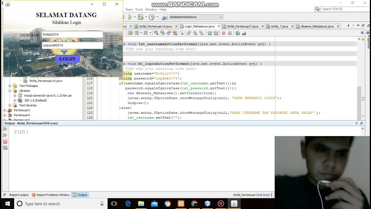 Membuat Aplikasi Absensi Menggunakan Java Netbeans & Database MySql PhpMyadmin || Pemograman 2 ...