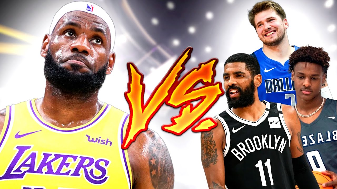 Lebron James vs Bronny James, Luka Doncic, Kyrie Irving - YouTube